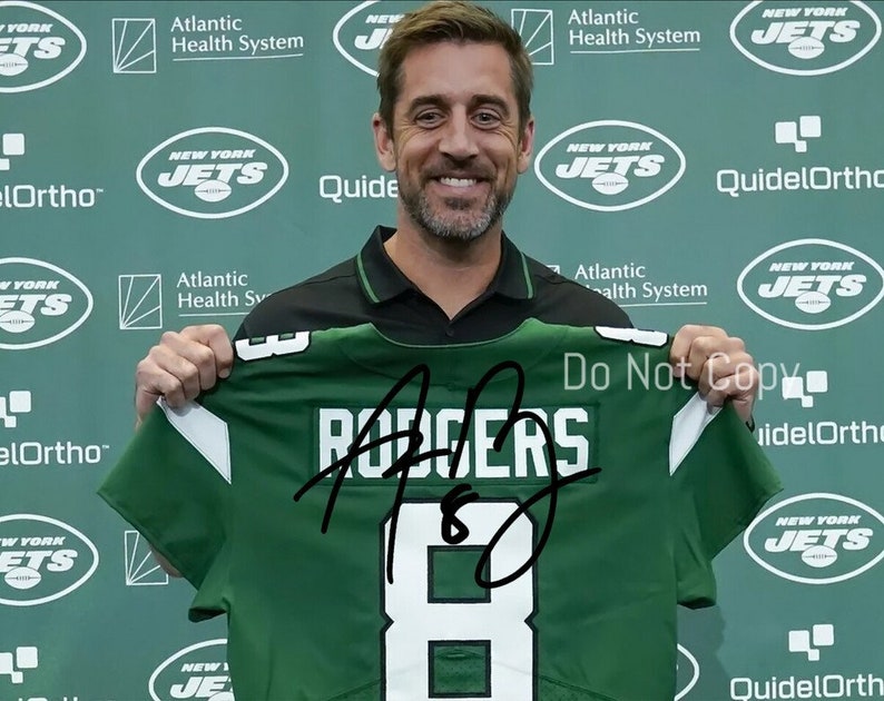 Aaron Rodgers Signed Photo 8X10 Rp Autographed Picture New York Jets - Etsy