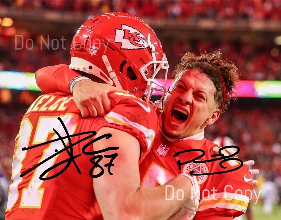 Travis Kelce & Patrick Mahomes Signed Photo 8X10 Rp Autographed Picture ...
