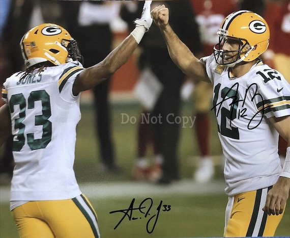 Aaron Rodgers & Aaron Jones Signed Photo 8X10 Rp Autographed - Etsy