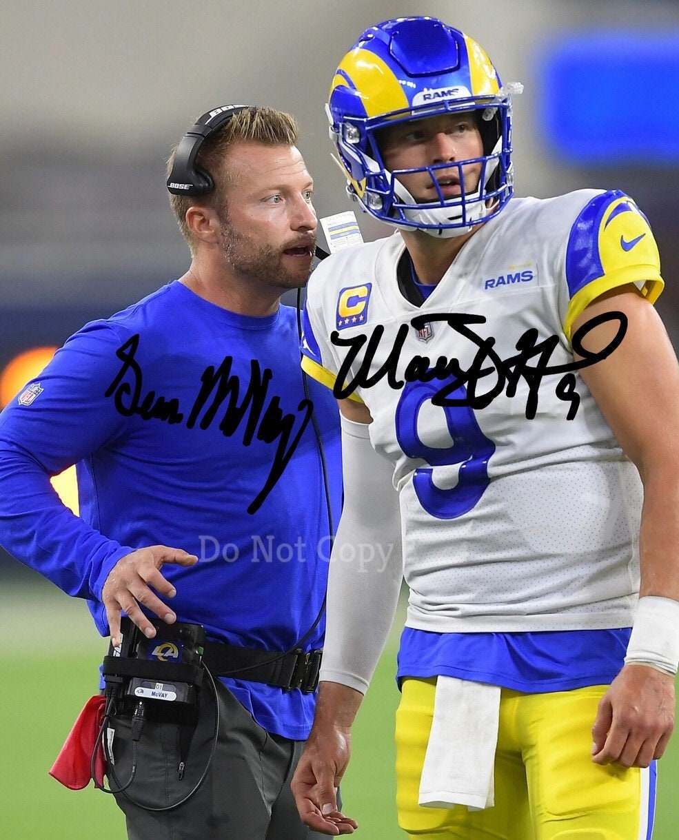 Matthew Stafford & Sean Mcvay Signed Photo 8X10 Rp Autographed Picture ...
