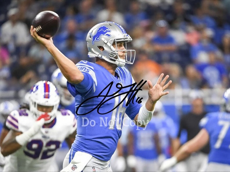 Jared Goff Signed Photo 8X10 Rp Autographed Detroit Lions - Etsy