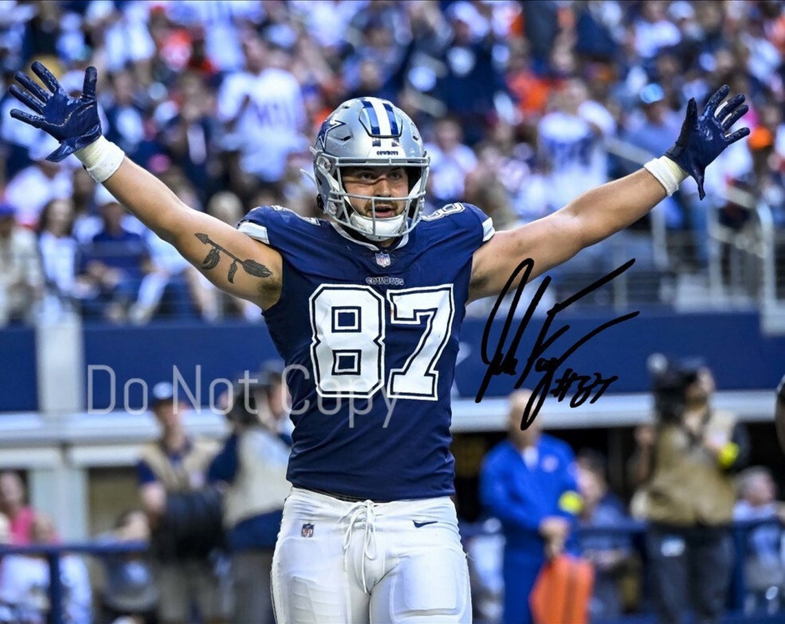 Jake Ferguson Signed Photo 8X10 Rp Autographed Picture Dallas Cowboys ...