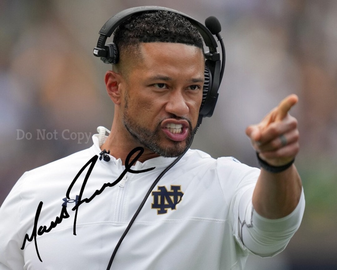 Marcus Freeman Signed Photo 8x10 Rp Autographed Picture Notre Dame ...