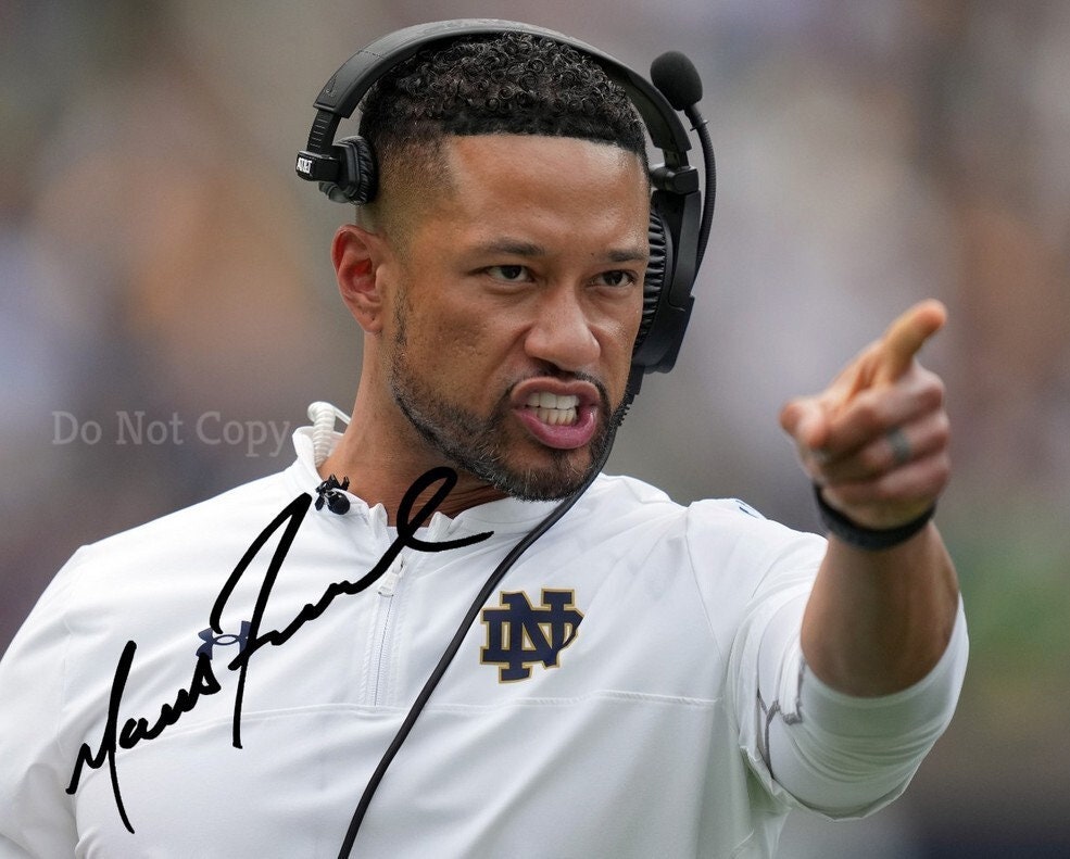 Marcus Freeman Signed Photo 8x10 Rp Autographed Picture Notre Dame ...