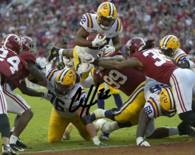 Clyde Edwards-helaire Signed Photo 8x10 Rp Autographed LSU Tigers - Etsy