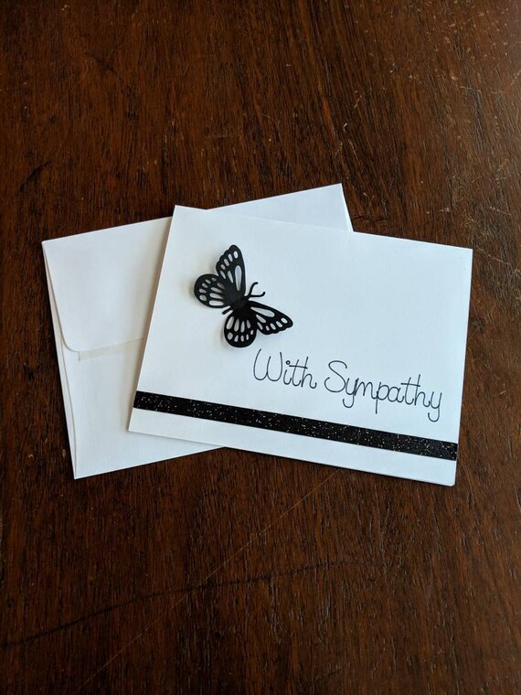 Sympathy Card Butterfly Sympathy Card With Sympathy | Etsy