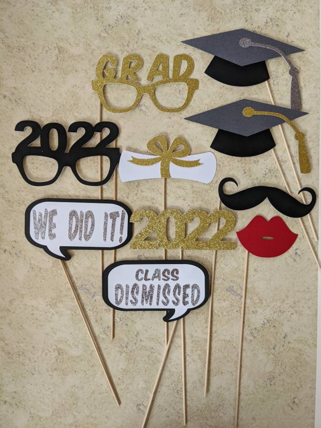Photo Booth Props Graduation Photobooth Props 10 Piece Set - Etsy