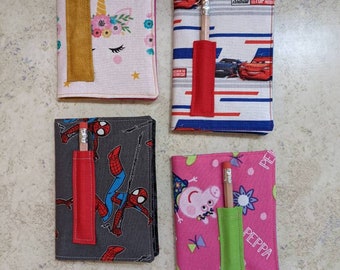 Mini Notebook With Cloth Cover & Pencil Composition Notebook | Etsy