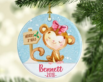 Monkey ornament | Etsy