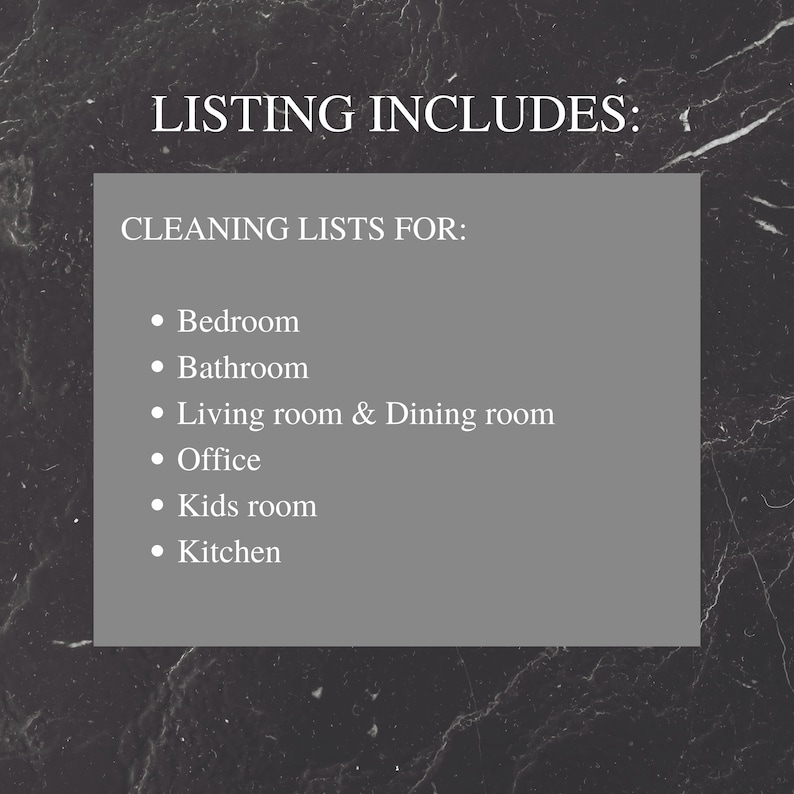ADHD / Neurodivergent Cleaning Checklists for the Home - Etsy