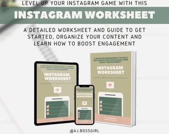 Instagram Worksheet - Etsy
