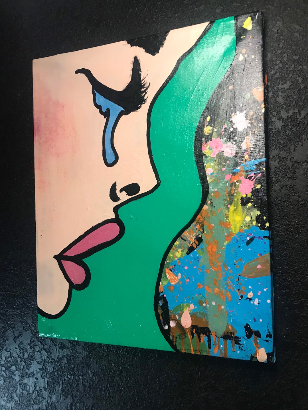 Sad?, Pop Art Comic Style, Sad Girl Painting - Etsy