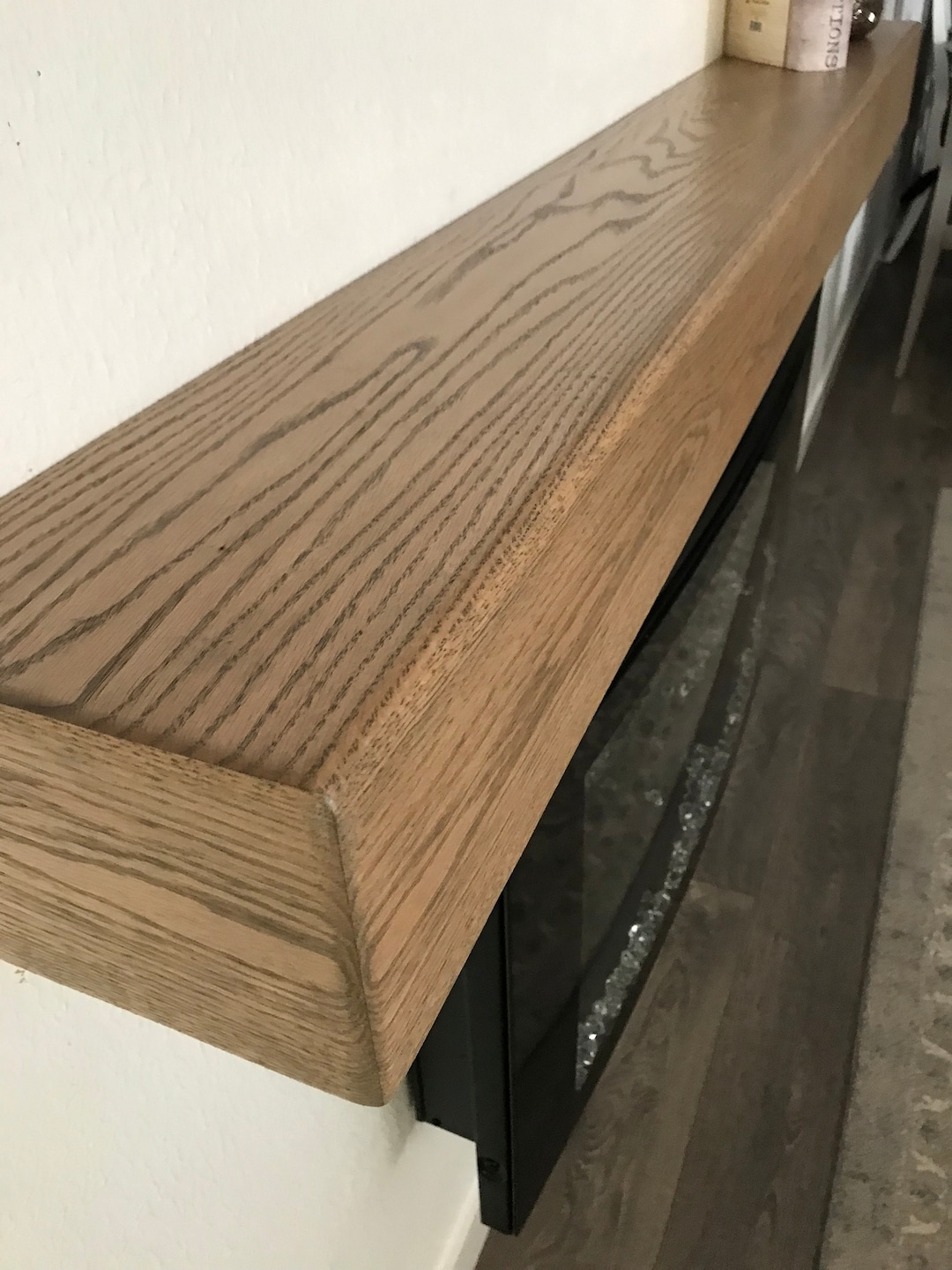 Handcrafted Red Oak Fireplace Mantel, Custom Floating Shelf, 36-102 ...