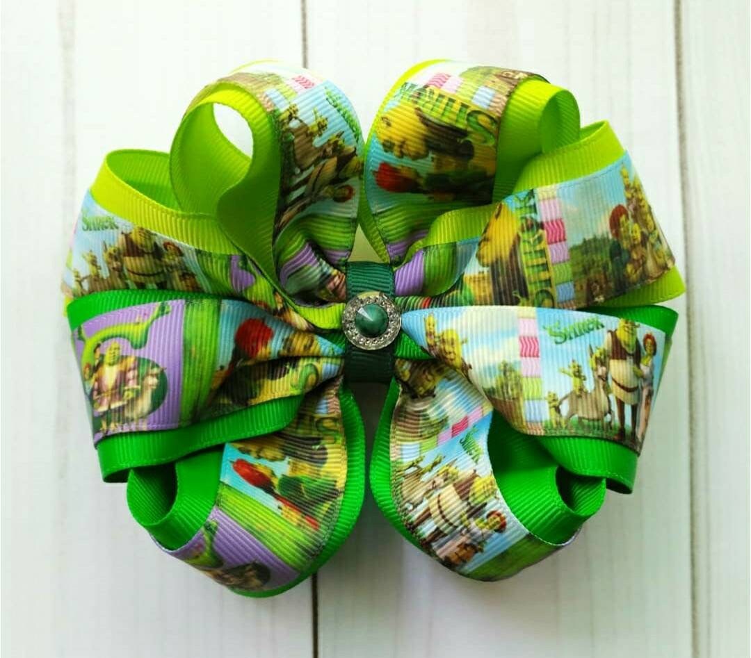Shrek Hair Bow/Shrek Hair Clip/Shrek Bow/Shrek Accessory/Shrek | Etsy