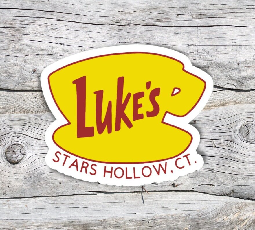 Luke's Gilmore Girls Fan Art Vinyl Sticker, Laminated Vinyl Sticker ...
