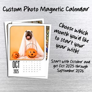 Custom Photo Magnetic Calendars | Monthly Photo Magnet Calendar ...