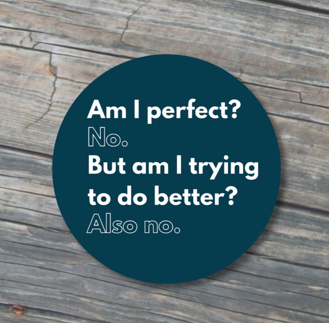 Am I Perfect Vinyl Sticker Laminated Sticker for Water - Etsy