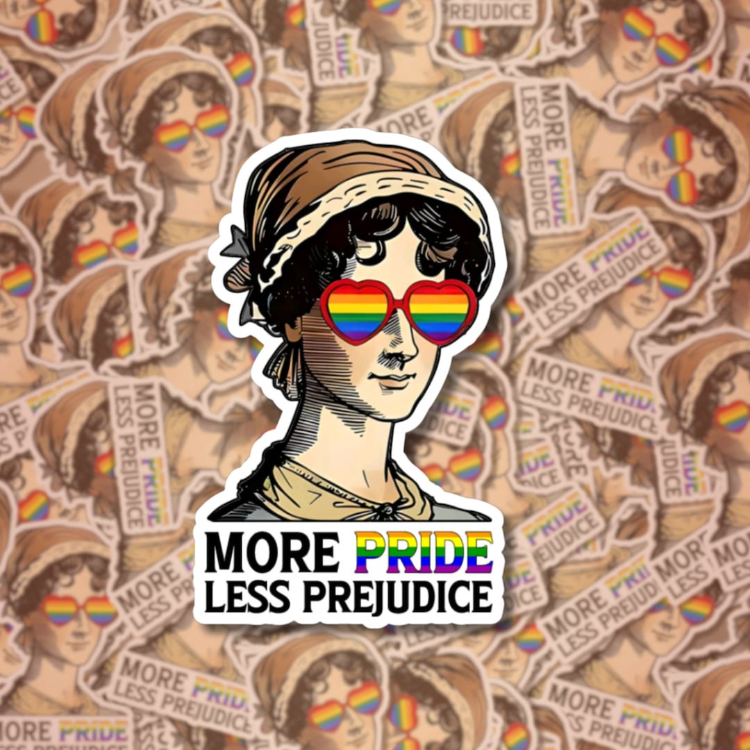 Jane Austen 'more Pride Less Prejudice' Vinyl Sticker or Magnet - Etsy
