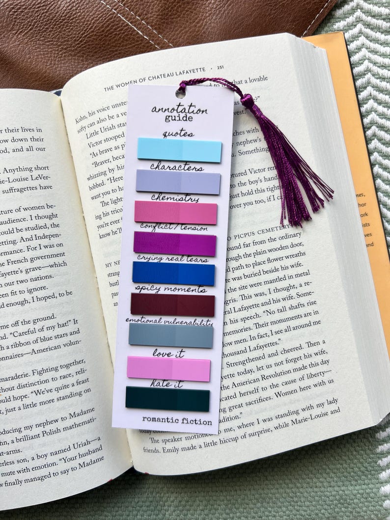 Genre-based Annotation Bookmark Kit: Pen, Tabs, Highlighter - Gift for ...