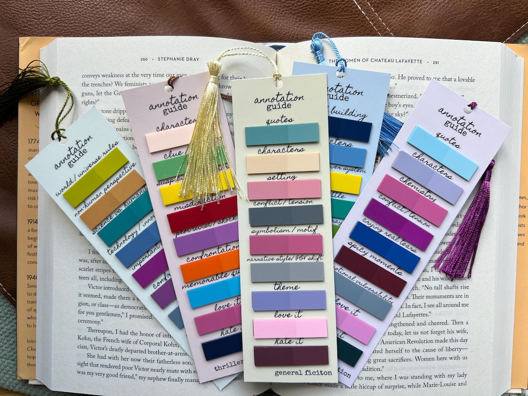 Genre-based Annotation Bookmark Kit: Pen, Tabs, Highlighter - Gift for ...