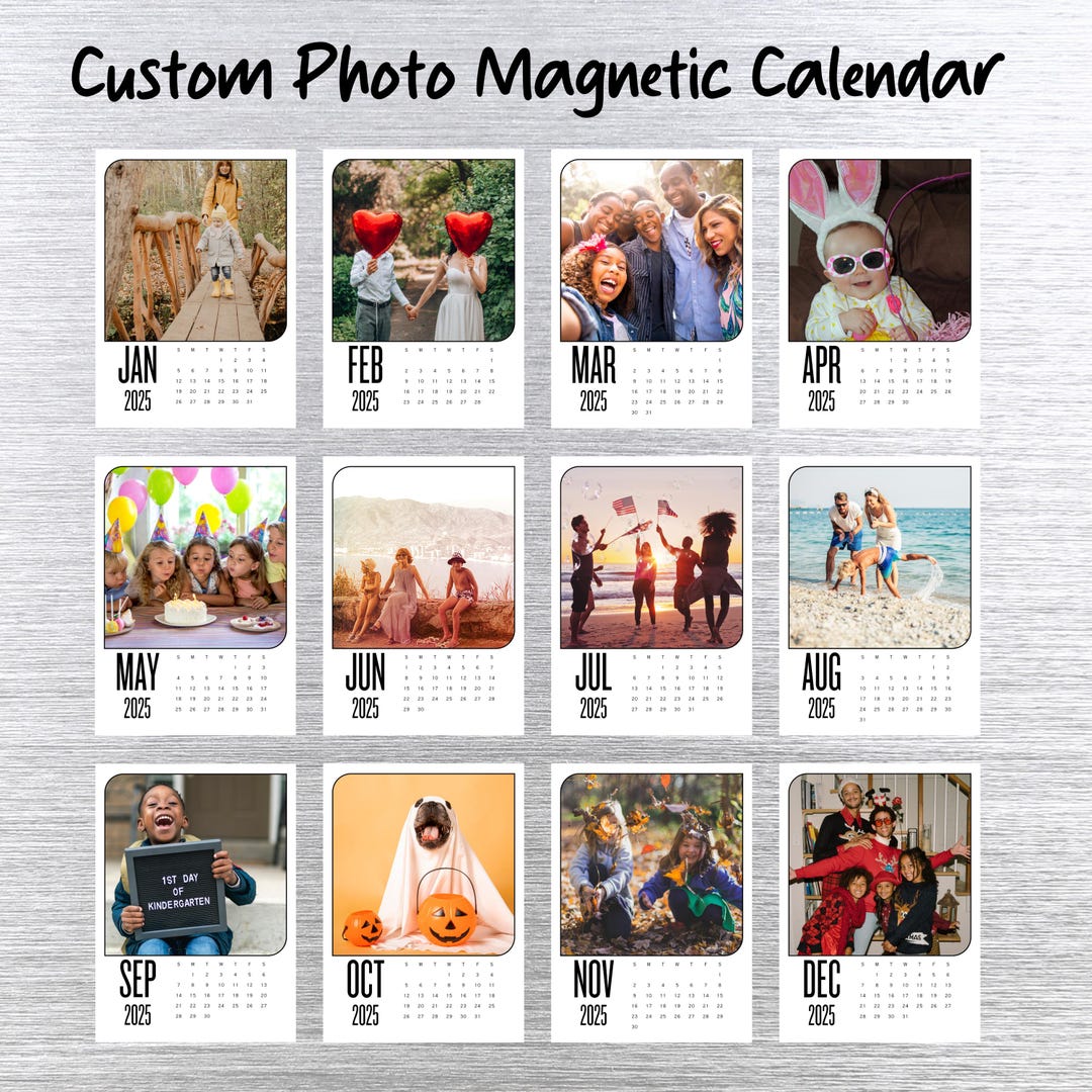 Custom Photo Magnetic Calendars | Monthly Photo Magnet Calendar ...