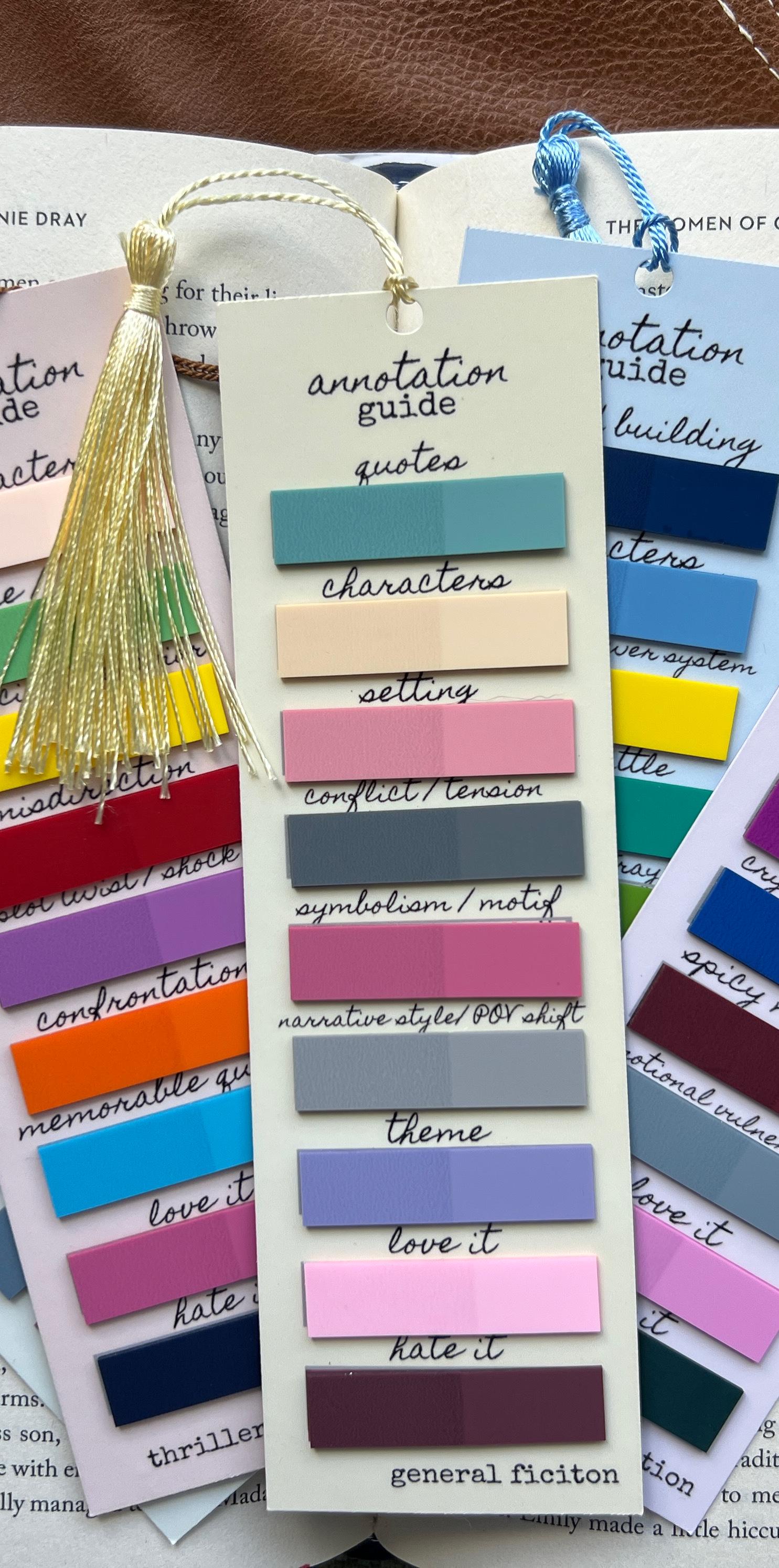 Genre-based Annotation Bookmark Kit: Pen, Tabs, Highlighter - Gift for ...