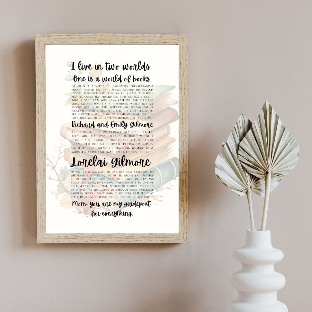 Gilmore Girls Wall Art Chilton Graduation Speech Digital - Etsy