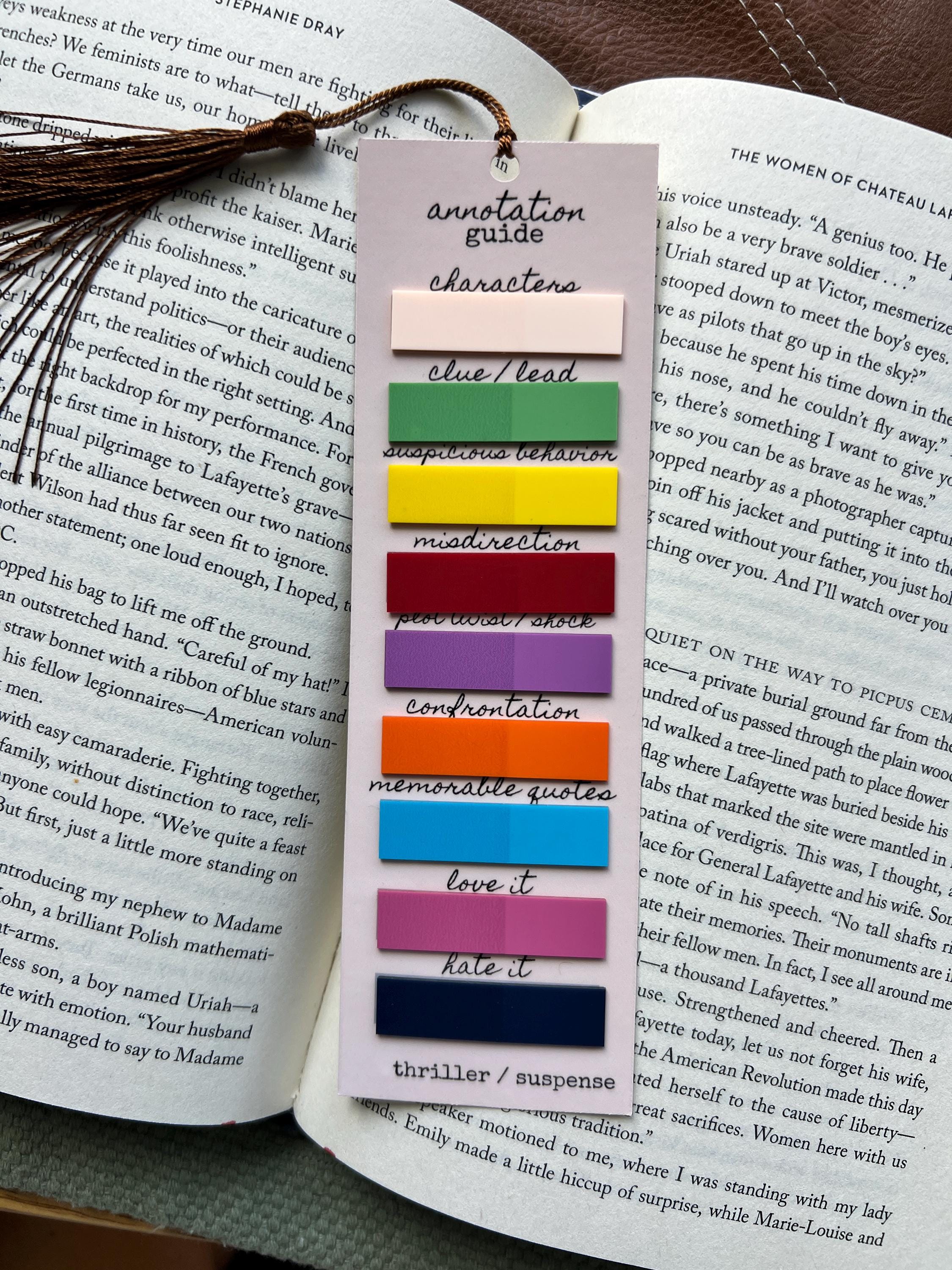 Genre-based Annotation Bookmark Kit: Pen, Tabs, Highlighter - Gift for ...