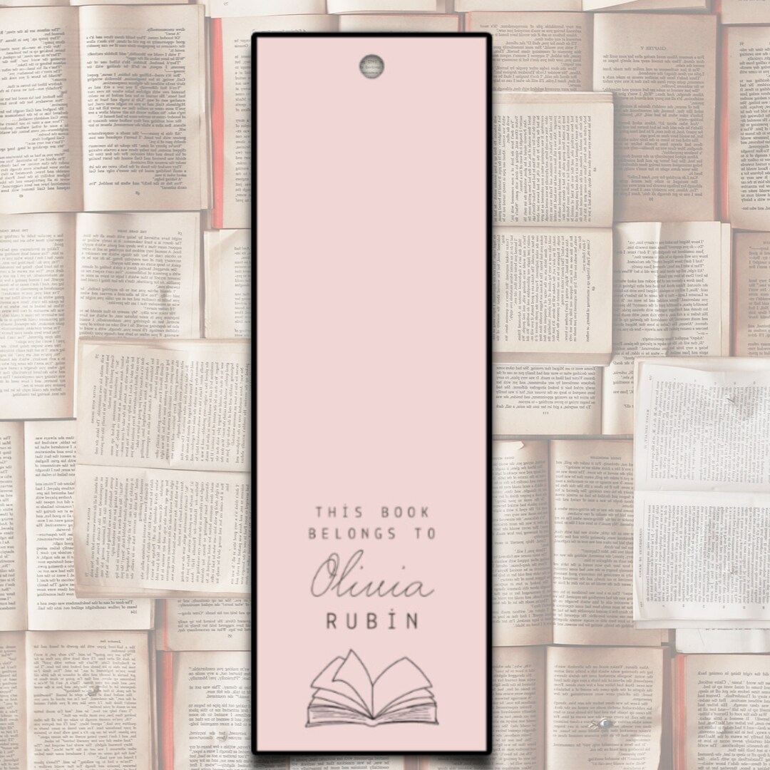 This Book Belongs to Personalized Bookmark With Tassel - Etsy