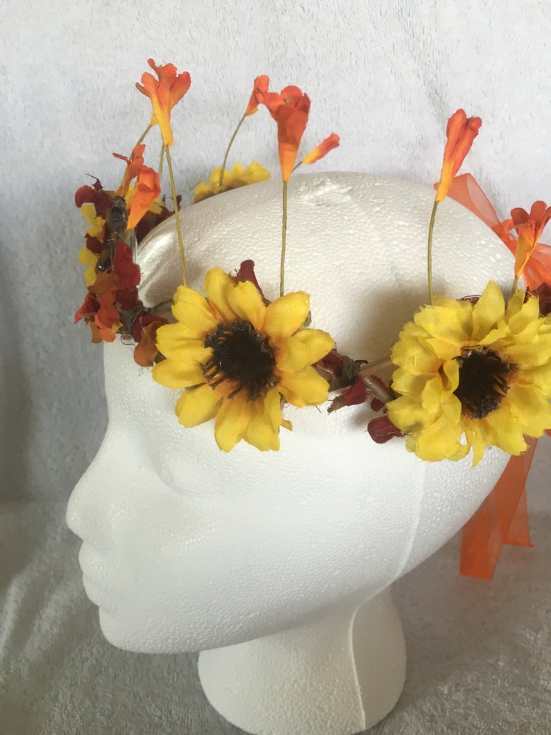 Autumn Sunflower Headpiece - Etsy