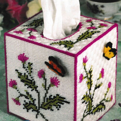 PATTERN: Daisy Tissue Box Cover in Plastic Canvas - Etsy