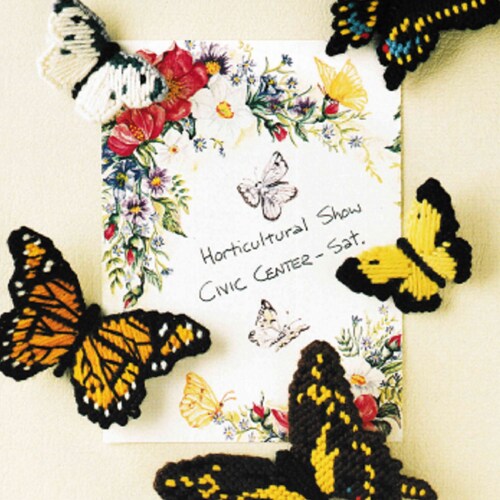 Butterfly Magnets Plastic Canvas Patterns PDF Vintage Crafts - Etsy