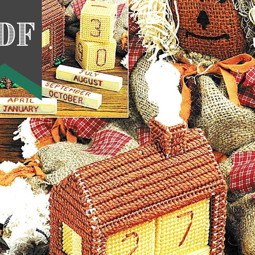 Perpetual Calendar in Plastic Canvas Pattern Holiday Craft - Etsy