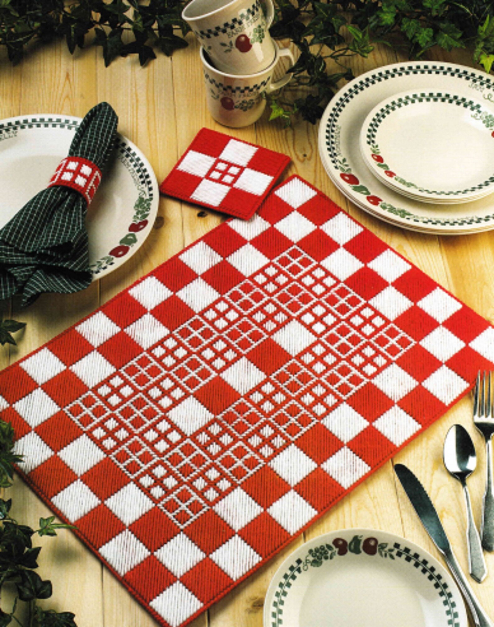 Last One Plastic Canvas Placemat Pattern PDF Check Place Mat - Etsy