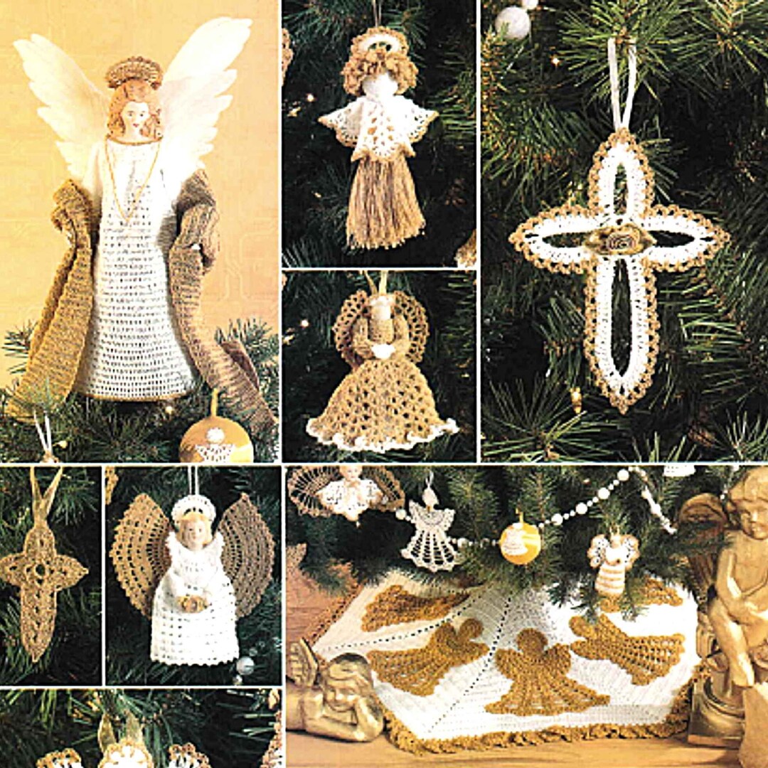 Christmas Thread Crochet Patterns PDF Instant Download, Christmas Angel ...