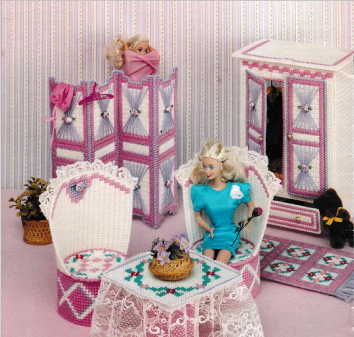 Plastic Canvas Doll Furniture Patterns PDF Instant Download - Etsy
