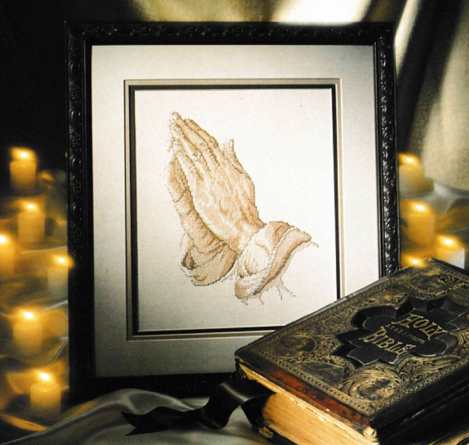 Cross Stitch Religious Pattern Book PDF Praying Hands Prayer Veneration ...