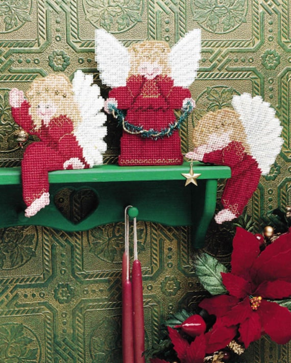Christmas Plastic Canvas Angels Pattern PDF DIY Holiday Angel - Etsy