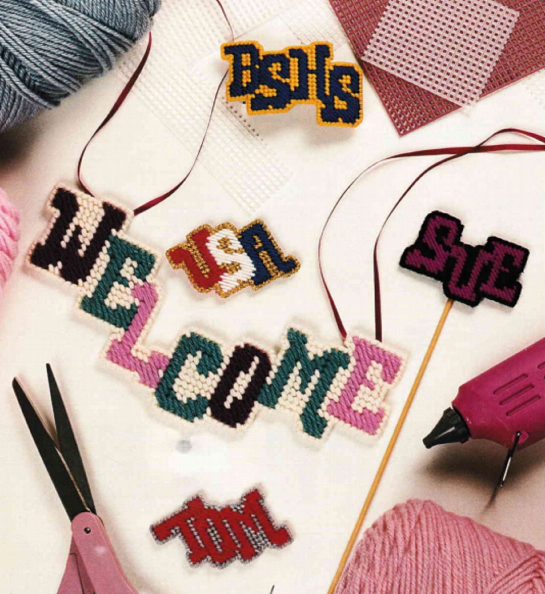 Vintage Plastic Canvas PDF Patterns Instant Download, Plastic Canvas ...