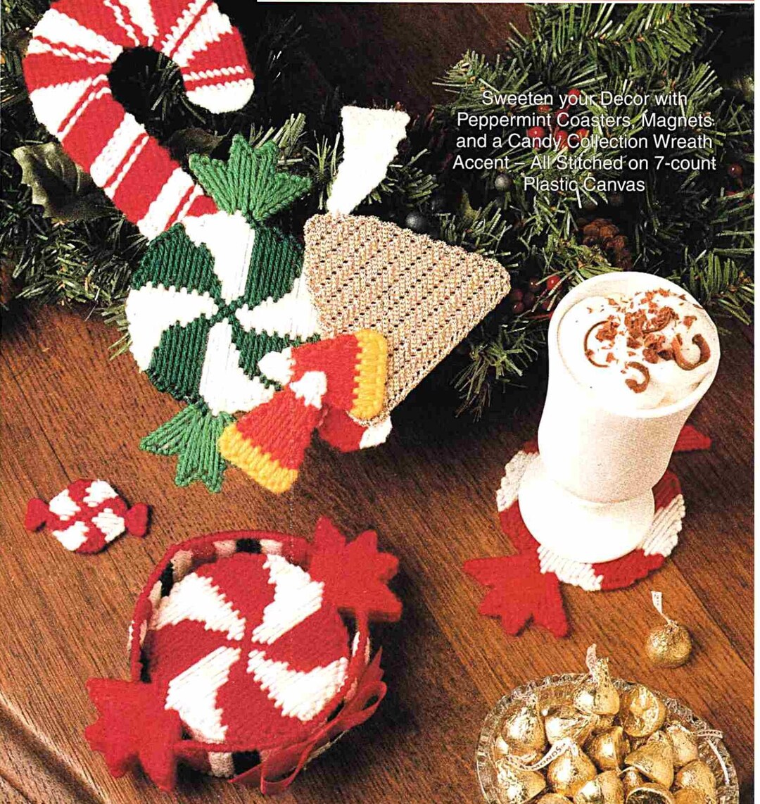 Christmas Plastic Canvas Patterns PDF Instant Download, Candyland ...