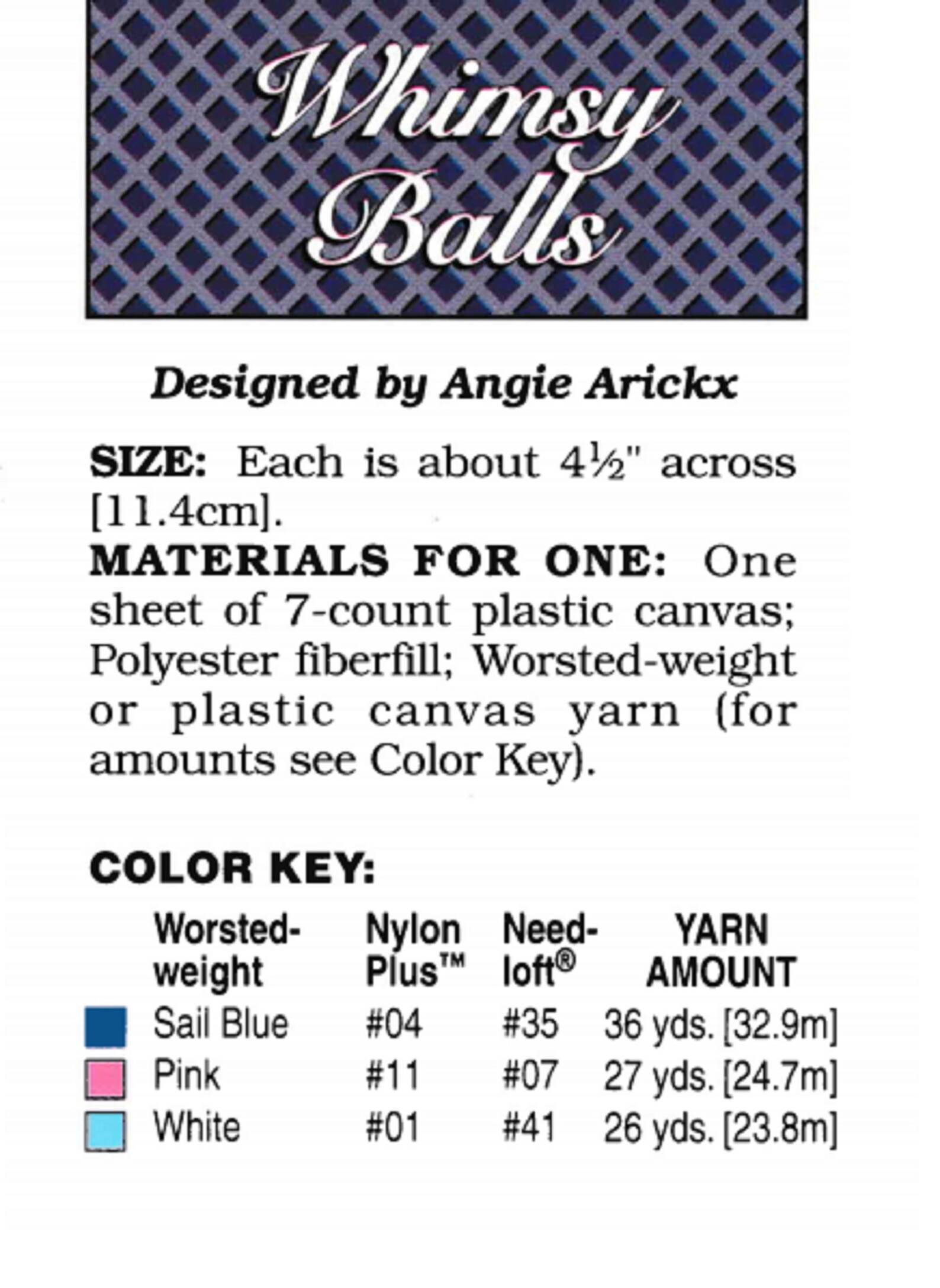 Plastic Canvas Toys Pattern Book PDF Colorblock Ball for | Etsy