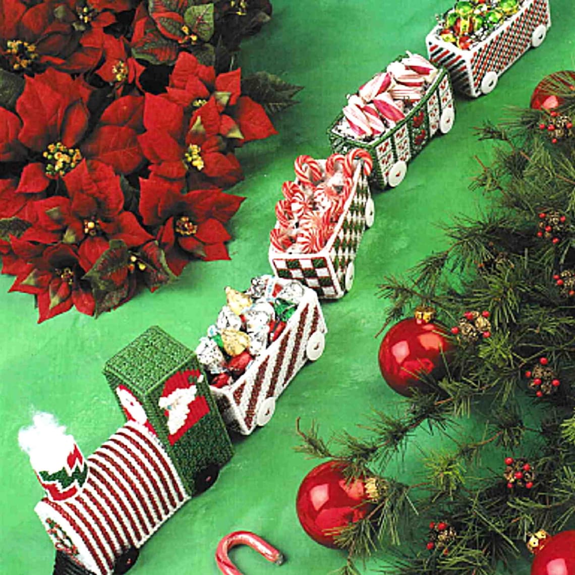Plastic Canvas Christmas Patterns PDF Download. Santa Train, Holiday ...