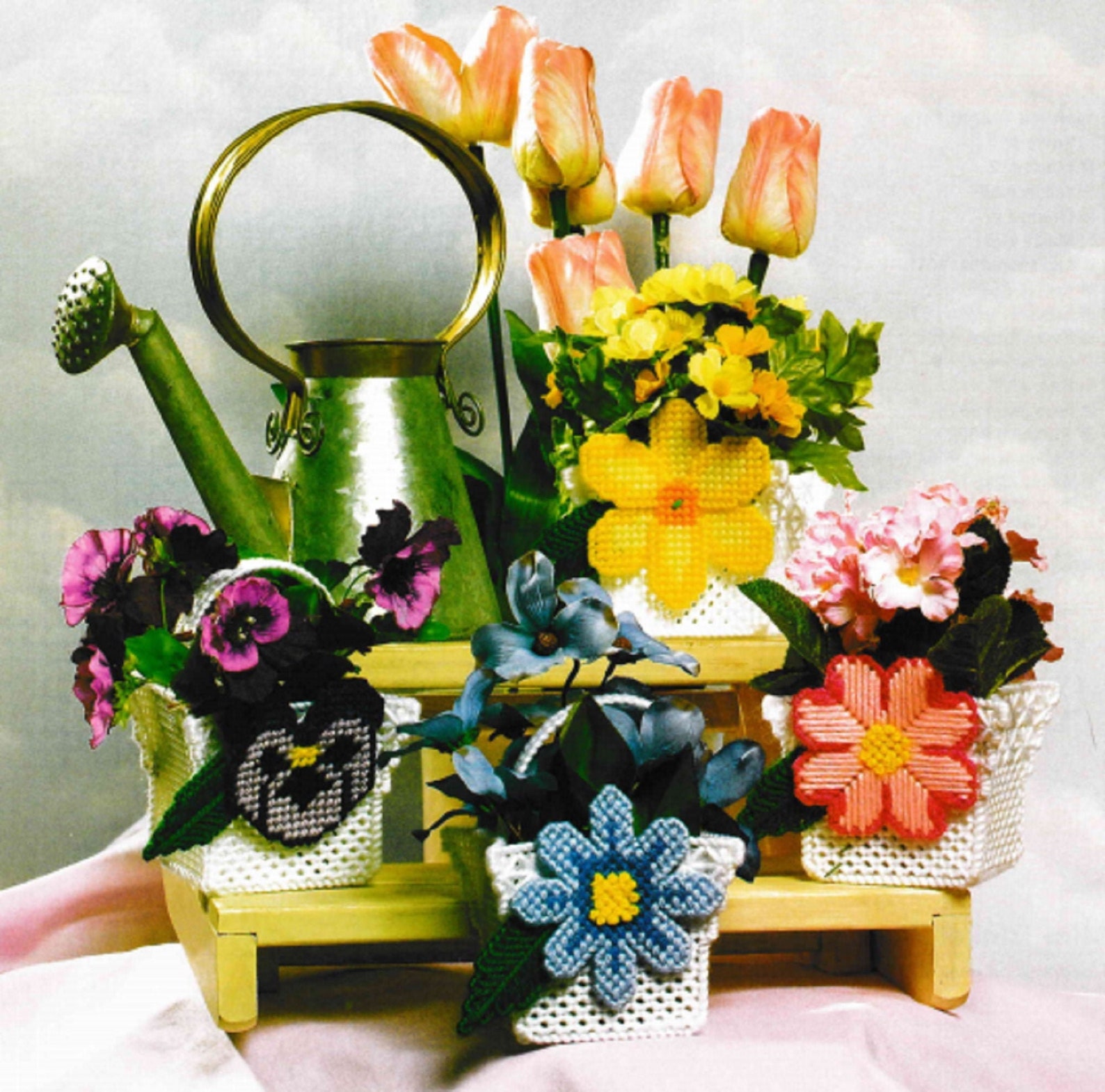 Plastic Canvas Patterns PDF, Crafts Pattern Digital Download, Floral ...