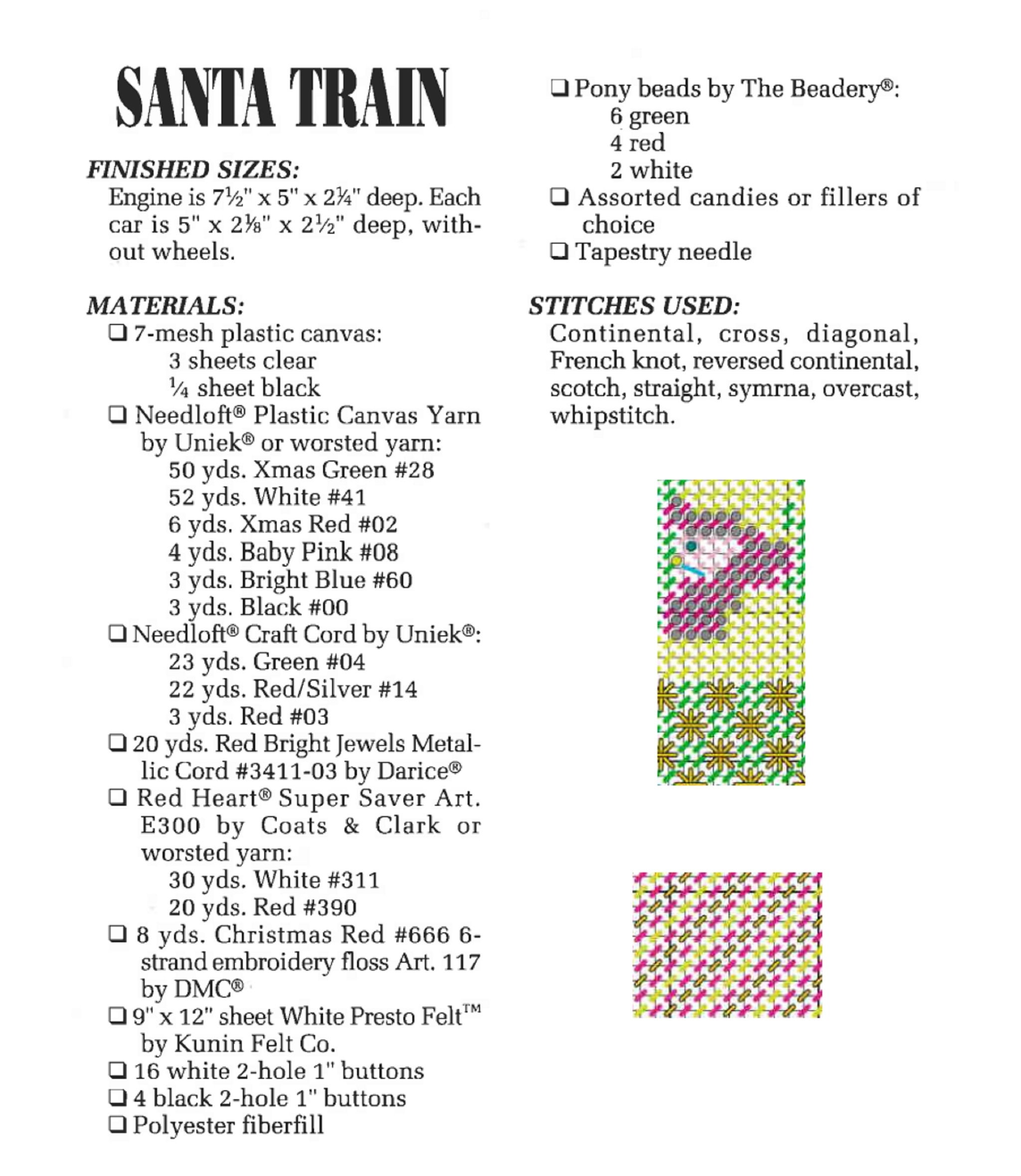 Plastic Canvas Christmas Patterns PDF Download. Santa Train, Holiday ...