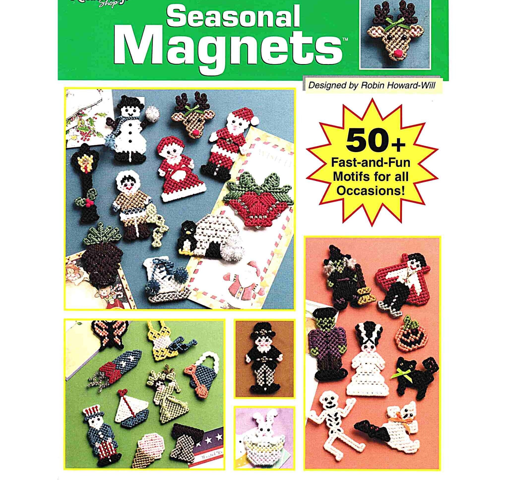SALE! Seasonal Magnets Plastic Canvas Patterns PDF, Vintage Crafts ...
