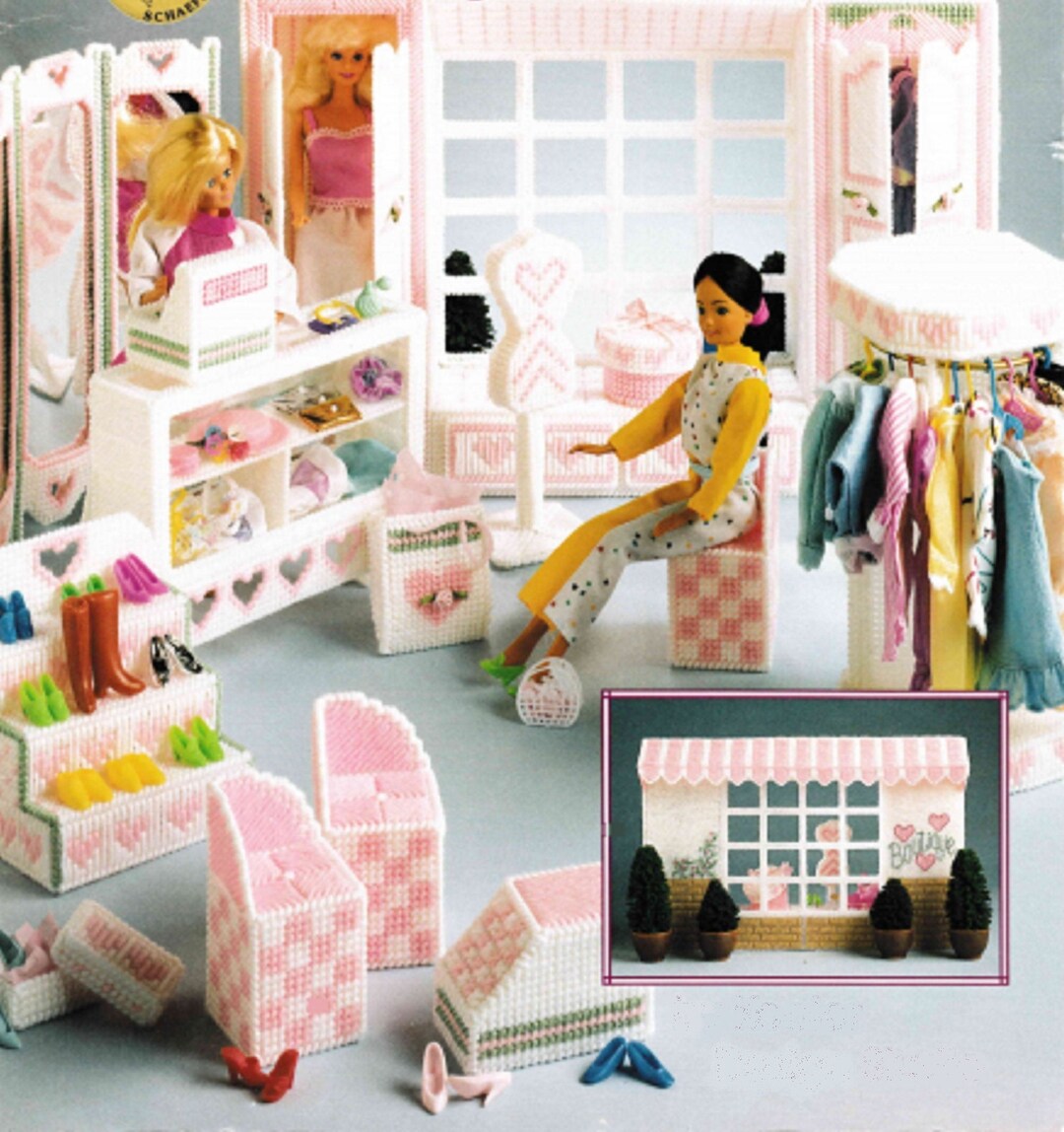 Plastic Canvas Doll Furniture Pattern PDF Download, Fashion Doll ...