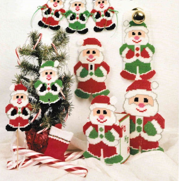 Christmas Plastic Canvas Patterns PDF Instant Download. Santa | Etsy