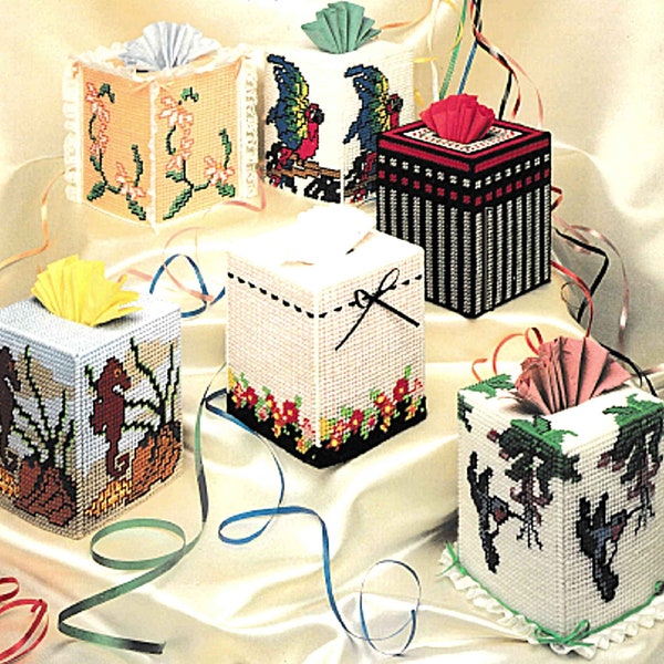 Plastic Canvas Patterns Tissue Box - Etsy