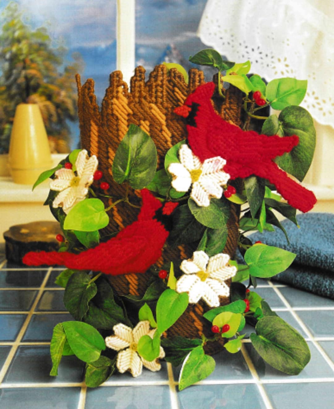 Plastic Canvas Patterns PDF, Cardinals Air Freshener Cover, Vintage ...