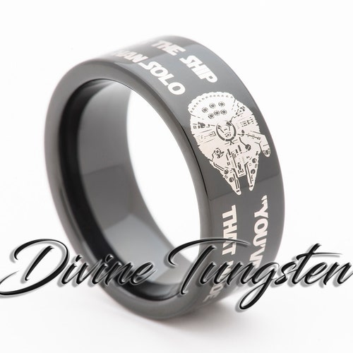 Star Wars Sith Code Design Mens Tungsten Carbide Wedding Band - Etsy